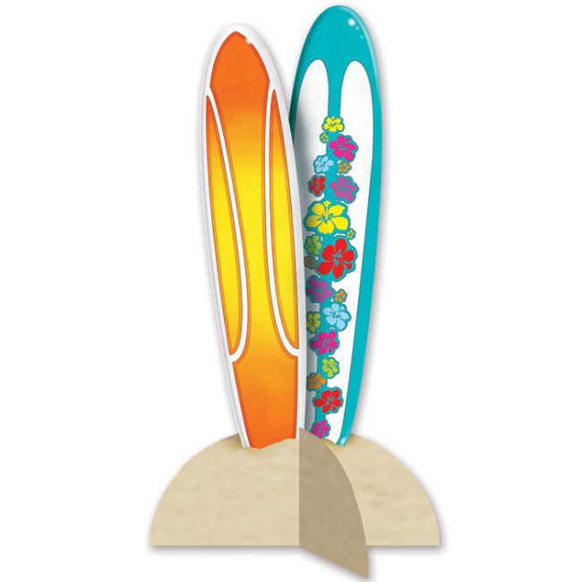 3-D Surfboard Centerpiece: Party at Lewis Elegant Party Supplies ...