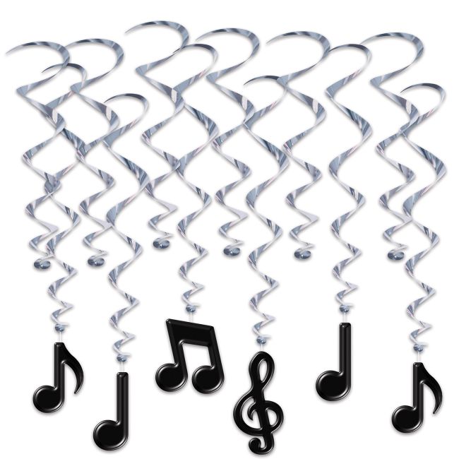 Musical Notes Hanging Whirl Decorations #2: Party at Lewis Elegant ...