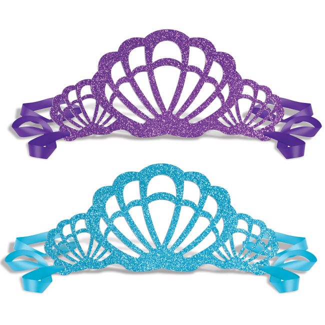 Glittered Mermaid Tiaras: Party at Lewis Elegant Party Supplies ...