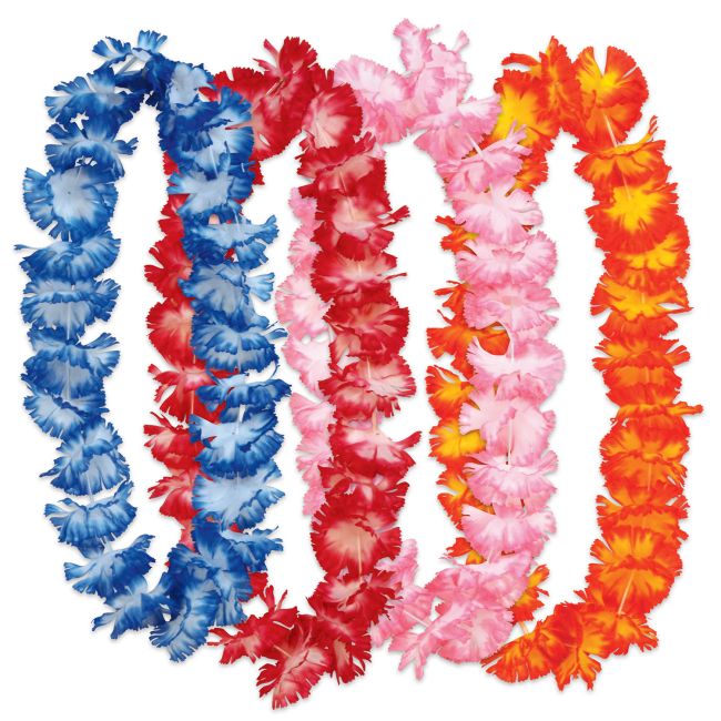 Hawaiian Floral Leis Assortment: Party at Lewis Elegant Party Supplies ...