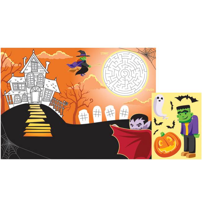Kids Halloween Activity Paper Placemats: Party at Lewis Elegant Party ...
