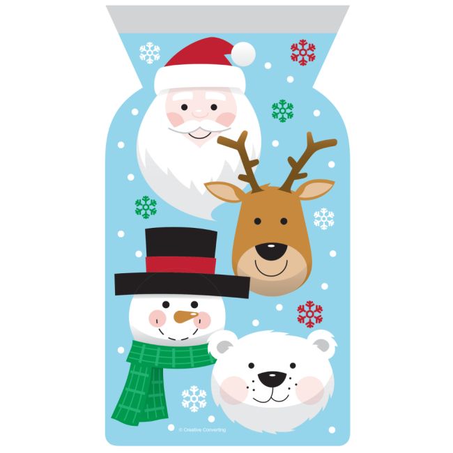 Christmas Characters Shaped Cello Bags w/Zipper: Party at Lewis Elegant ...