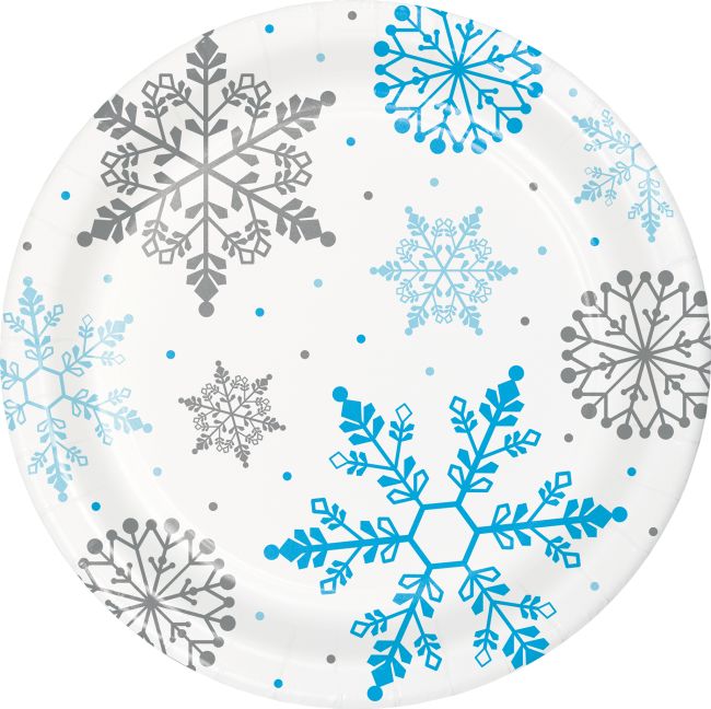 Winter Snowflake 7-inch Plates: Party at Lewis Elegant Party Supplies ...