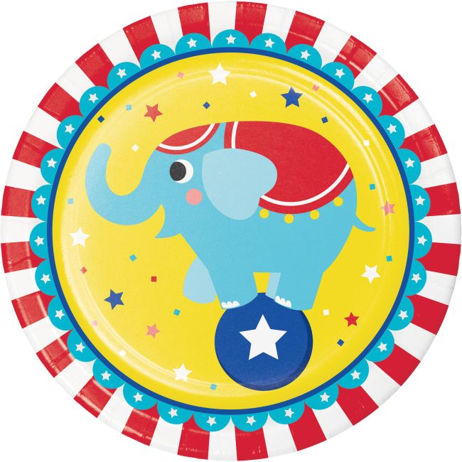 Circus Party 9-inch Plates: Party at Lewis Elegant Party Supplies ...