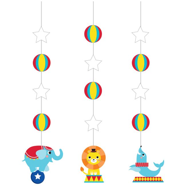 Circus Party Hanging Cutout Decorations: Party at Lewis Elegant Party ...
