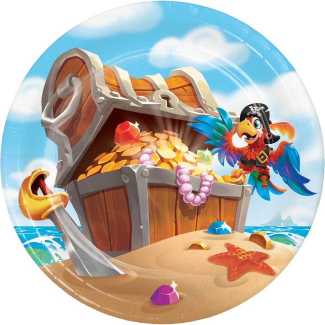 Pirate Treasure 7-inch Plates: Party at Lewis Elegant Party Supplies ...