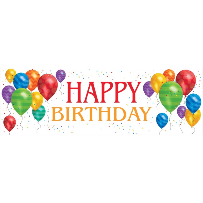 Balloon Blast Giant Happy Birthday Banner: Party at Lewis Elegant Party ...