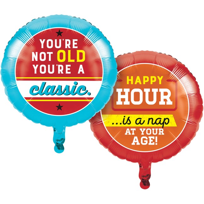 Age Humor Classic Happy Hour Foil Balloon: Party at Lewis Elegant Party ...