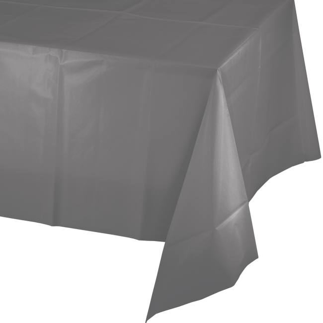 Glamour Gray Plastic Banquet Tablecloth: Party at Lewis Elegant Party ...