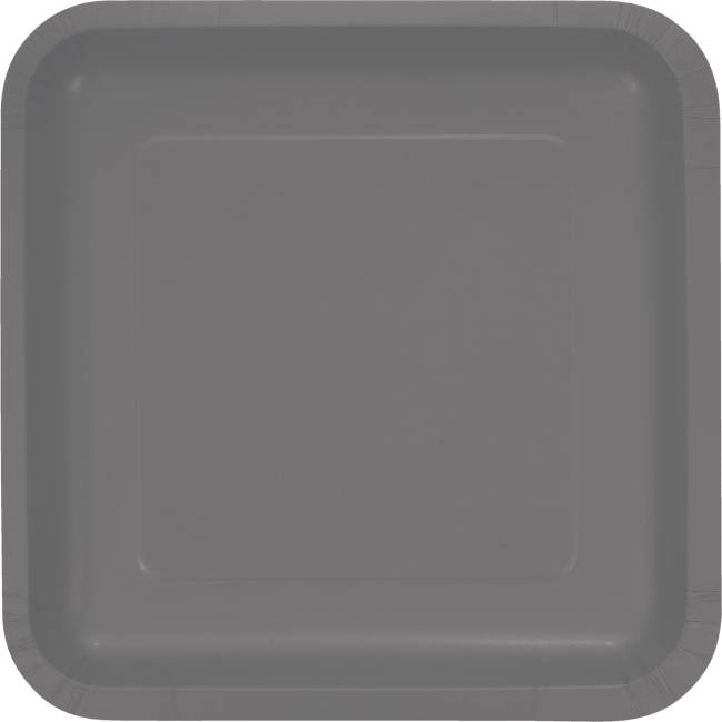 Glamour Gray 7-inch Square Deep Dish Paper Plates: Party at Lewis ...