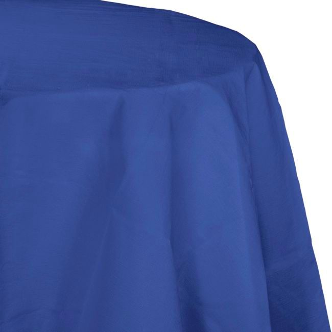 Fabric Mate Linen Like 96-inch Blue Round Tablecloth: Party at Lewis ...