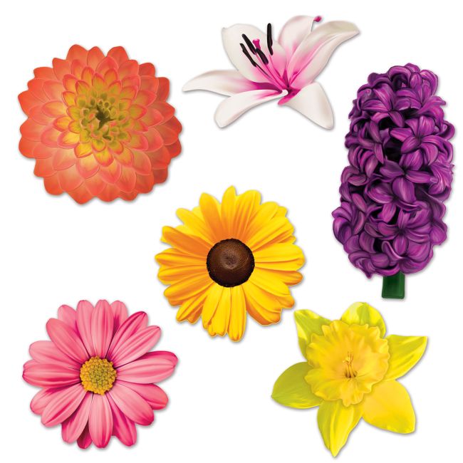 Flower Cutouts: Party at Lewis Elegant Party Supplies, Plastic ...