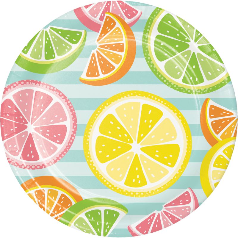 Summer Citrus 9-inch Plates: Party at Lewis Elegant Party Supplies ...