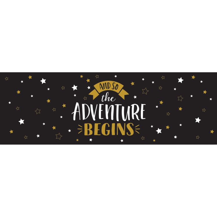 Adventure Begins Graduation Giant Banner: Party at Lewis Elegant Party ...
