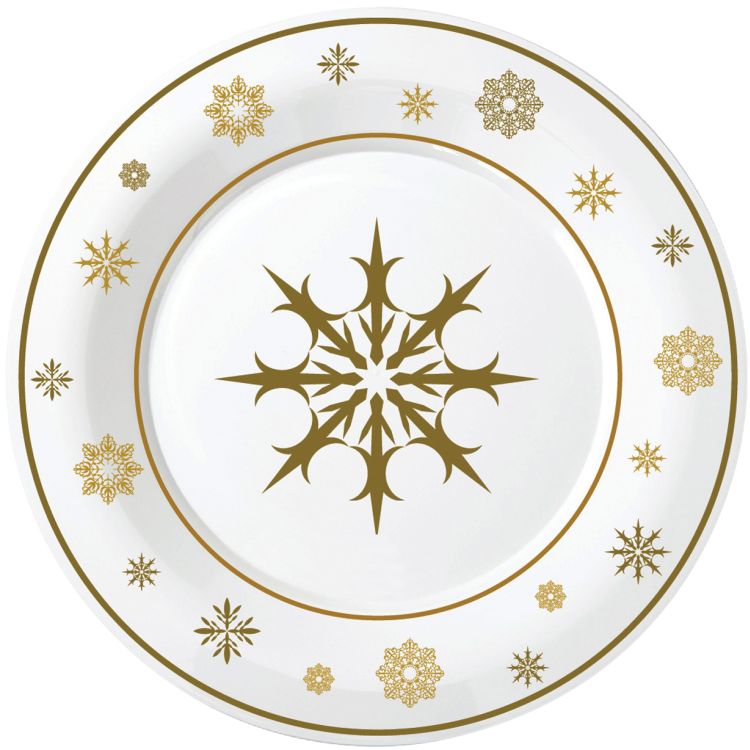 Milan 7.25-inch Winter Snowflake Plastic Plates: Party at Lewis Elegant ...