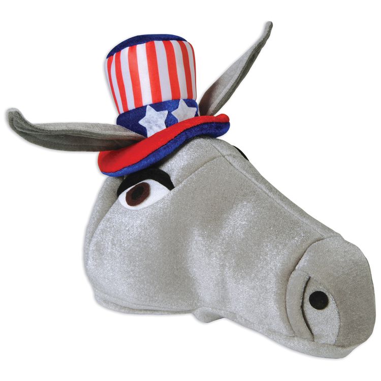 Plush Patriotic Democratic Donkey Hat: Party at Lewis Elegant Party ...