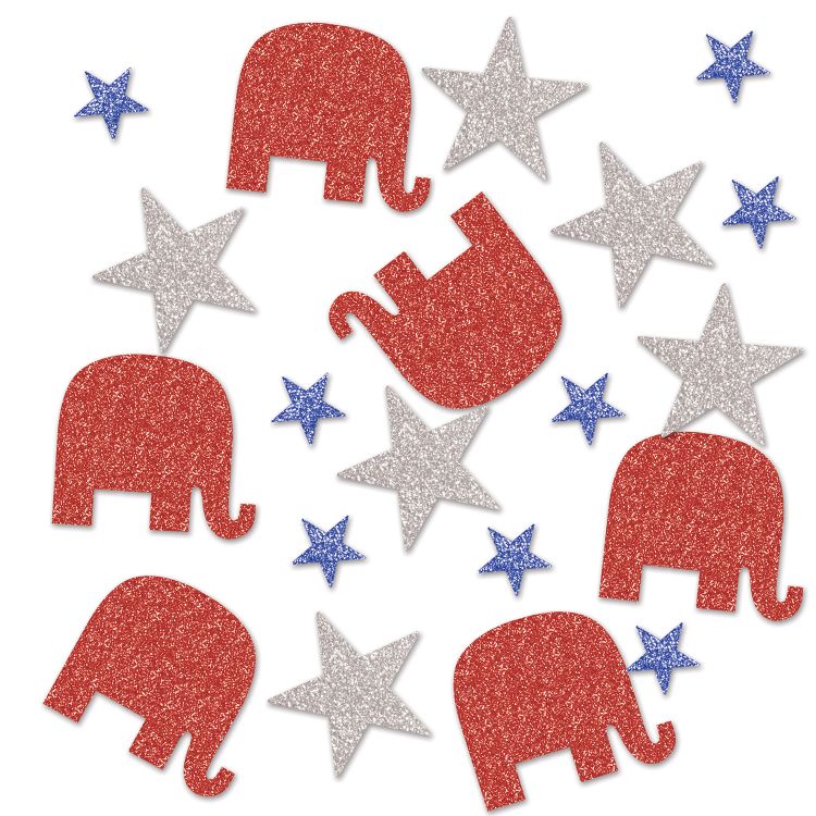 Patriotic Republican Deluxe Sparkle Confetti: Party at Lewis Elegant ...