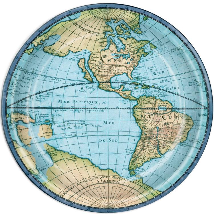 Bon Voyage World Globe 9-inch Paper Plates: Party at Lewis Elegant ...