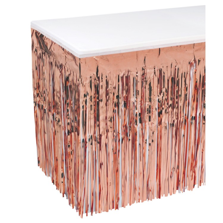 Rose Gold Metallic Table Skirting: Party at Lewis Elegant Party ...