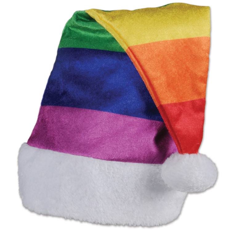 Rainbow Santa Hat: Party at Lewis Elegant Party Supplies, Plastic ...