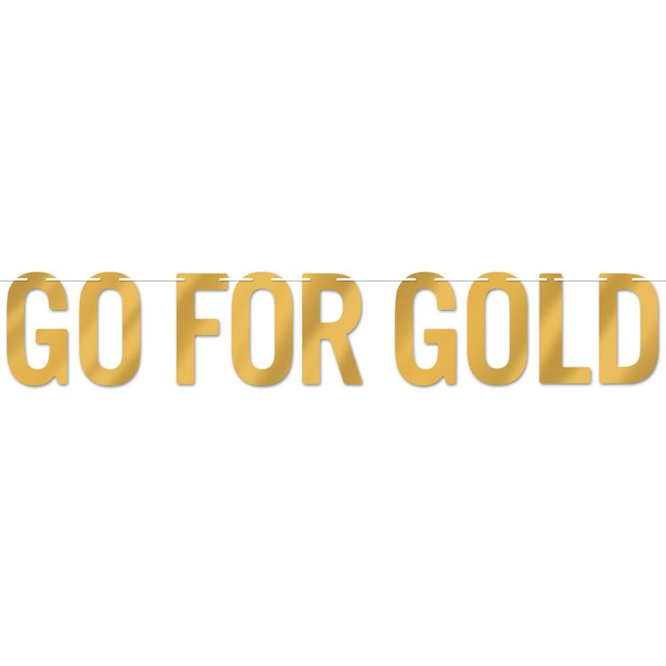 Foil Go For Gold Streamer: Party at Lewis Elegant Party Supplies ...