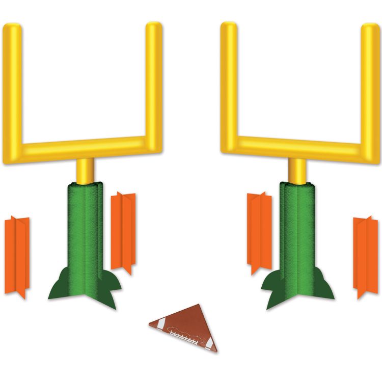 3-D Football Goal Post Centerpiece Game Set with Football: Party at ...