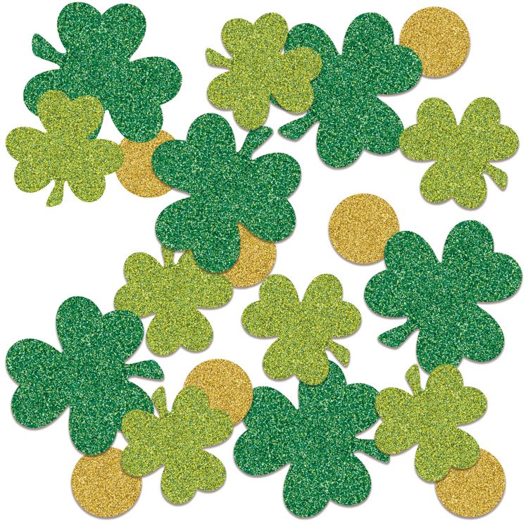 Shamrock & Coin Deluxe Sparkle Confetti: Party at Lewis Elegant Party ...