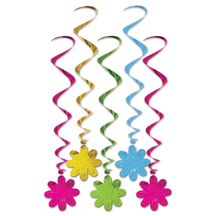 Retro Flower Hanging Whirl Decorations: Party at Lewis Elegant Party ...
