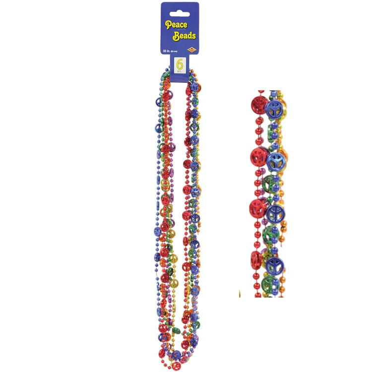 Peace Sign Beads: Party at Lewis Elegant Party Supplies, Plastic ...