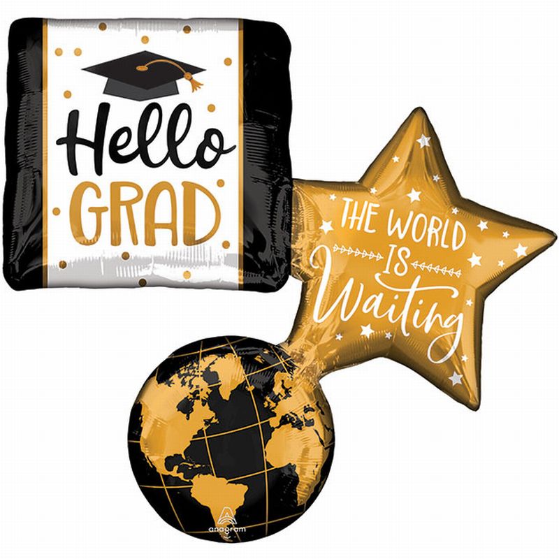 Graduation The World Is Waiting 34-inch Foil Balloon: Party at Lewis ...