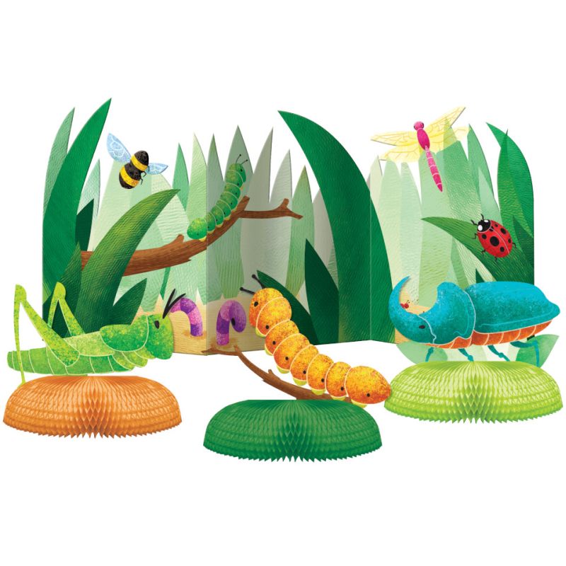 Insect Party 3-D Honeycomb Centerpiece Set w/Backdrop: Party at Lewis ...