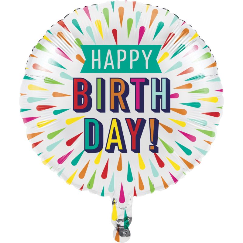 Birthday Burst Foil Balloon: Party at Lewis Elegant Party Supplies ...