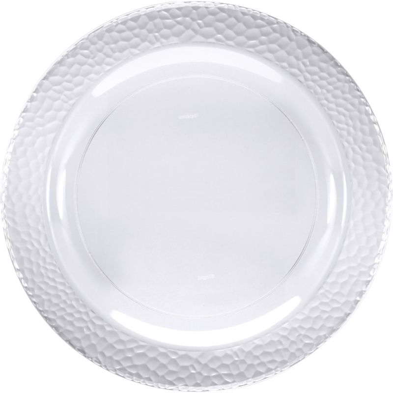 Sensations 10.25-inch Clear Pebble Rim Plastic Dinner Plates: Party at ...