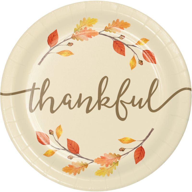 Thankful 9-inch Plates: Party at Lewis Elegant Party Supplies, Plastic ...