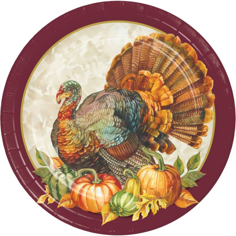 Traditional Turkey 9-inch Plates: Party at Lewis Elegant Party Supplies ...
