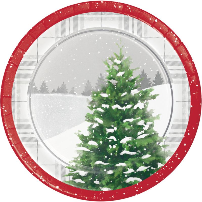 Winter Tree 7-inch Plate: Party at Lewis Elegant Party Supplies ...