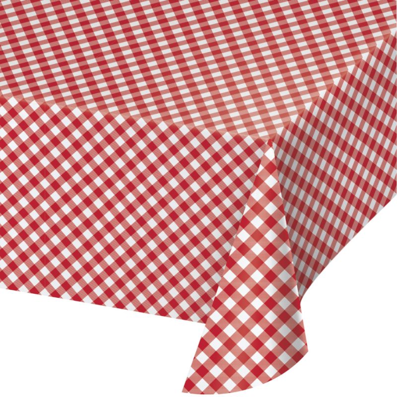 Classic Red Gingham Paper Tablecloth: Party at Lewis Elegant Party ...