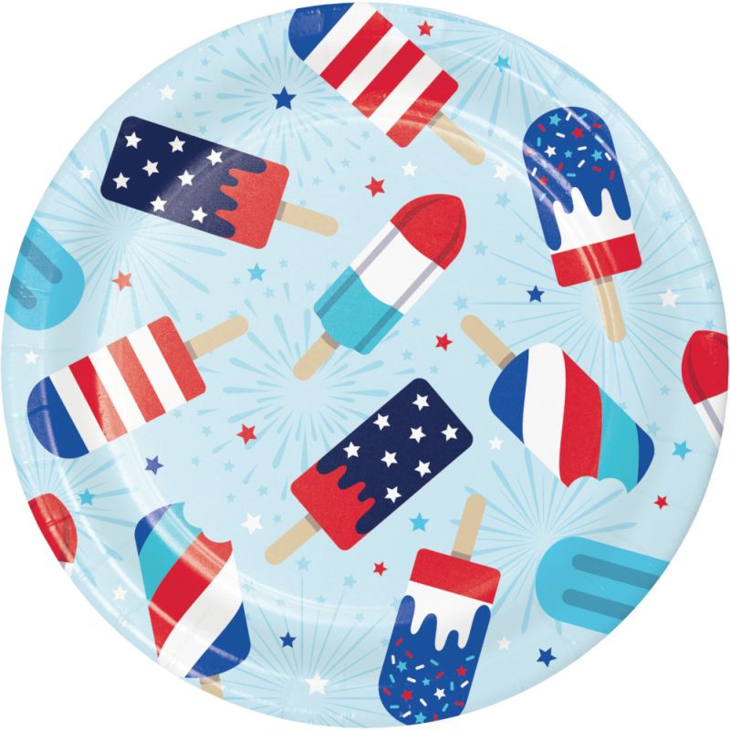 Patriotic Popsicles 9-inch Plates: Party at Lewis Elegant Party ...