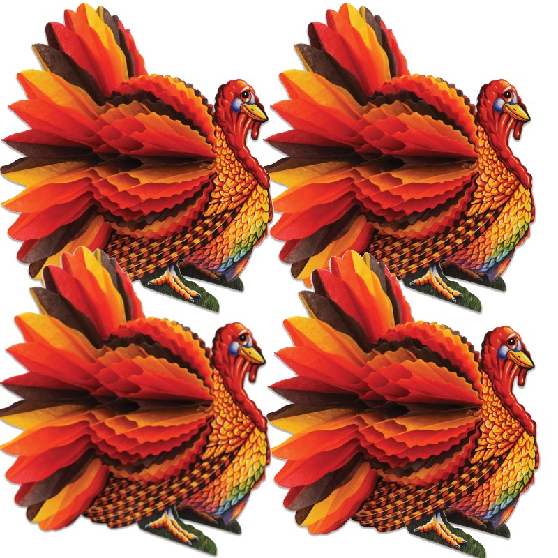 Tissue Turkey 9-inch Centerpiece Set: Party at Lewis Elegant Party ...