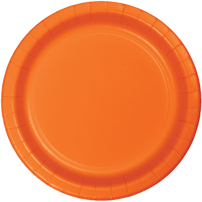 Sunkissed Orange Heavy Duty 7-inch Paper Plates: Party at Lewis Elegant ...