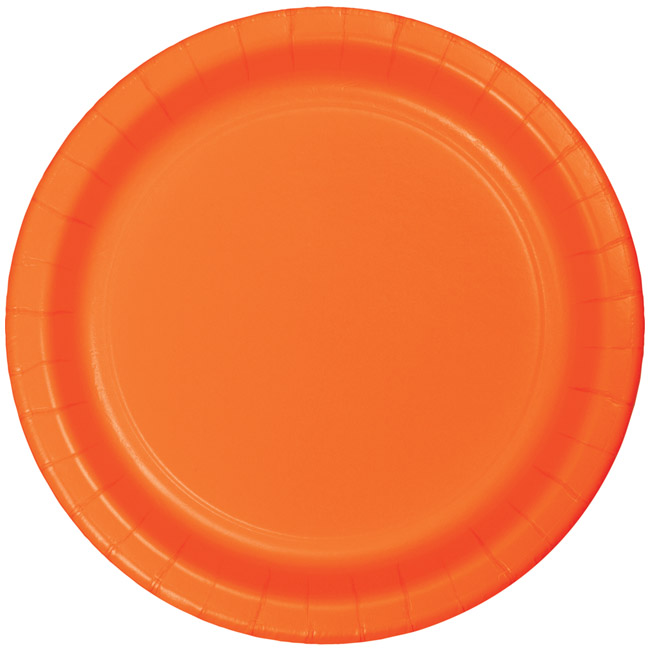 Sunkissed Orange Heavy Duty 9-inch Paper Plates: Party at Lewis Elegant ...