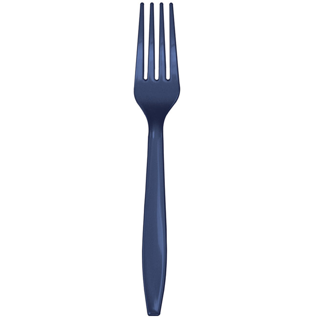 Navy Blue Heavy Duty Plastic Forks: Party at Lewis Elegant Party ...
