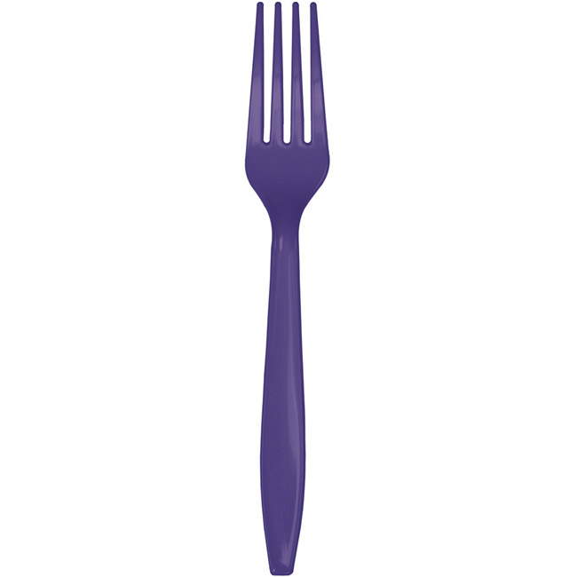 Purple Heavy Duty Plastic Forks: Party at Lewis Elegant Party Supplies ...