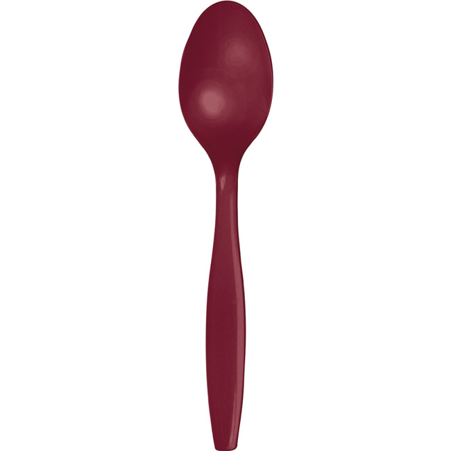 Burgundy Heavy Duty Plastic Spoons: Party at Lewis Elegant Party ...