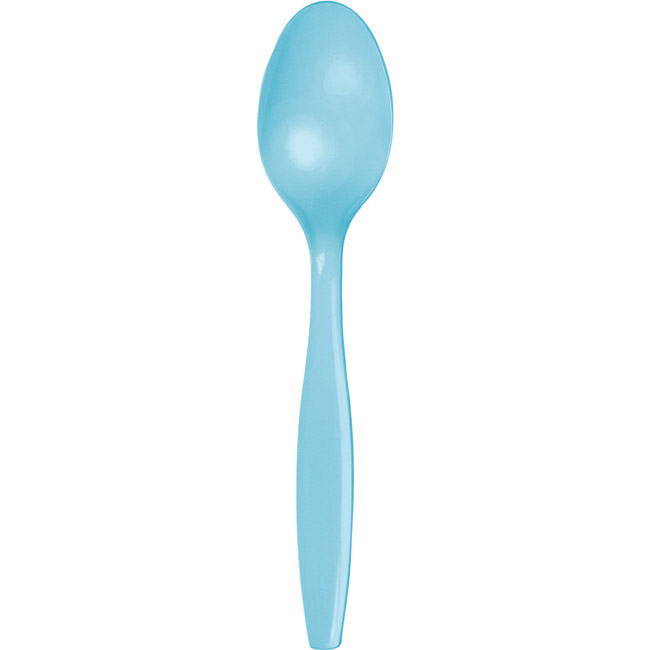 Pastel Blue Heavy Duty Plastic Spoons: Party at Lewis Elegant Party ...