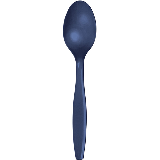 Navy Blue Heavy Duty Plastic Spoons: Party at Lewis Elegant Party ...