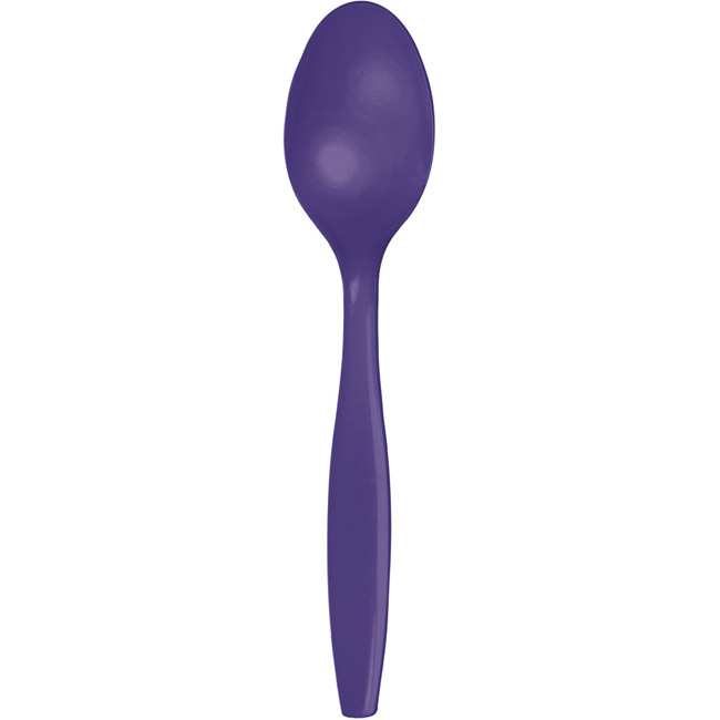 Purple Heavy Duty Plastic Spoons: Party at Lewis Elegant Party Supplies ...
