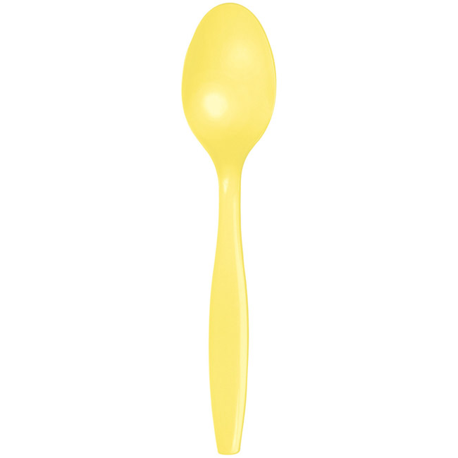 Yellow Heavy Duty Plastic Spoons: Party at Lewis Elegant Party Supplies ...