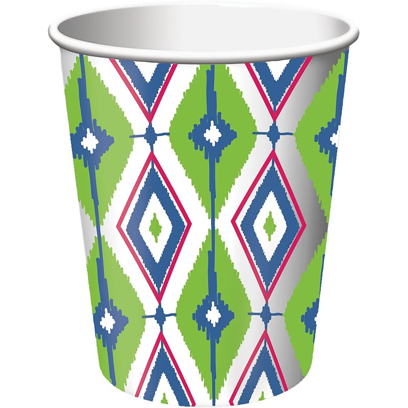 Diamond Ikat 9oz Hot/Cold Cups: Party at Lewis Elegant Party Supplies ...