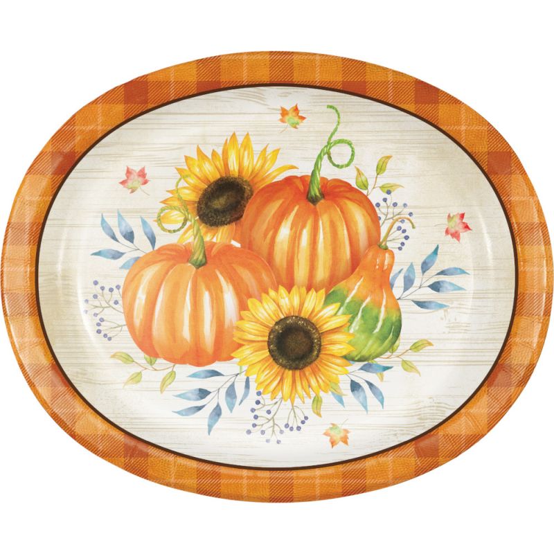 Autumn Harvest Truck 12-inch Oval Plates: Party at Lewis Elegant Party ...